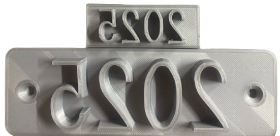 3D Printed Date Insert | Vieira Concrete Supplies v17